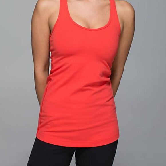 lululemon athletica | Tops | Lululemon Cool Racerback Bright Red Tank 4 ...